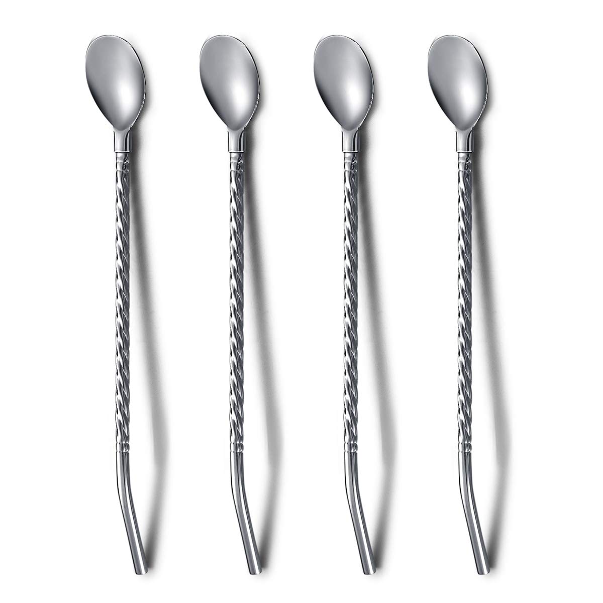 Amazon.com: Iced Tea Spoon With Straw Handle For Drinking, 4 Pieces 8.7 ...