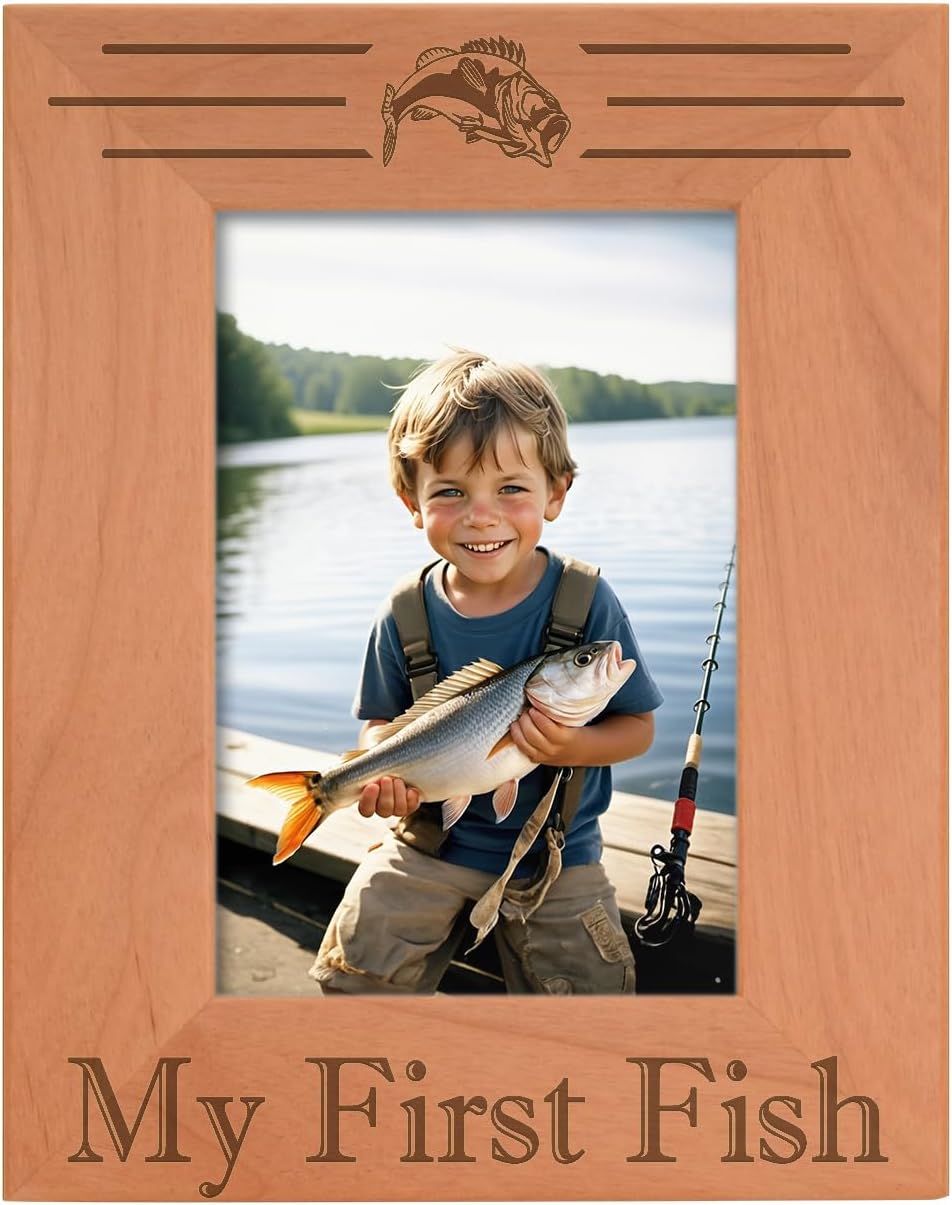 Amazon.com - Rustic Fishing Lure Barnwood Picture Frame 4" X 6" Photo