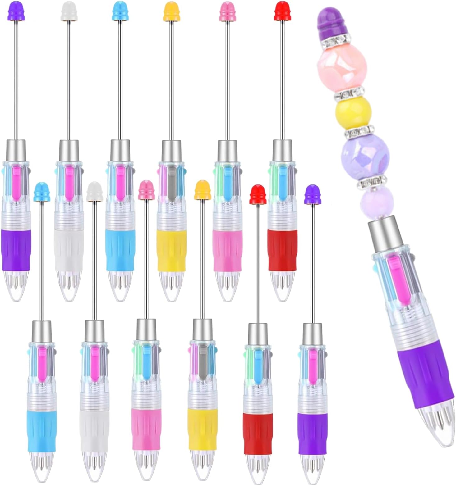 Amazon.com : Maydahui 12 PCS Multicolour Beadable Ballpoint Pens ...