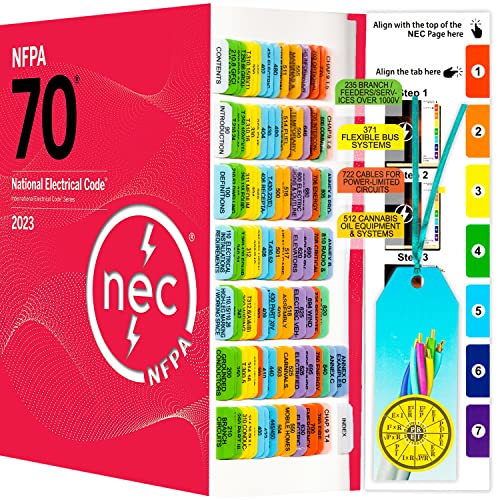 Snapklik.com : National Electrical Code 2023 NEC Code Book Tabs (Book Not Included) 112 ...