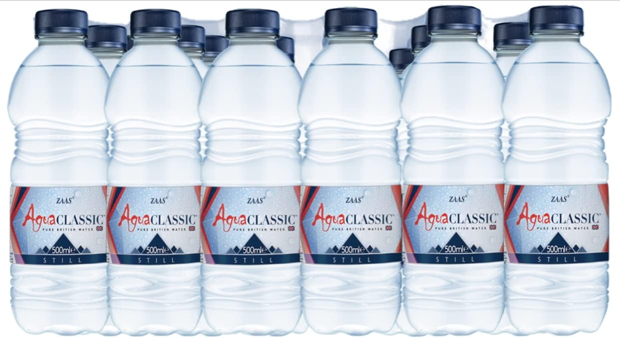 AGUA Classic Pure British Bottled Mineral Still Water Multipack 500ml x ...
