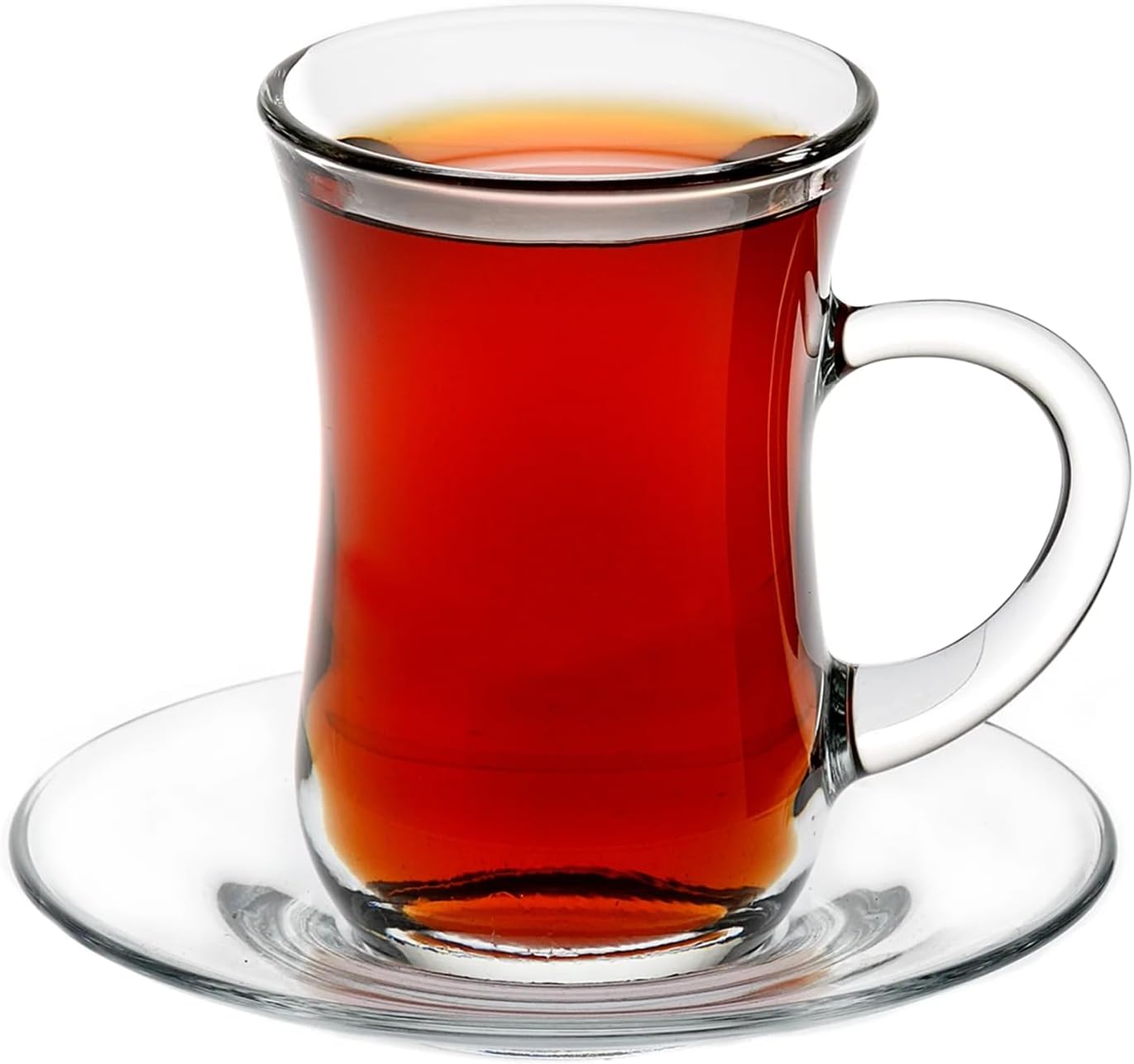 Buy Pasabahce Tea Glasses And Saucers Set - 6 Glasses 6 Saucers ...