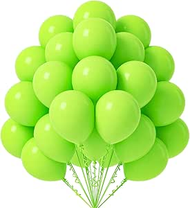 Amazon.com: FOTIOMRG Lime Green Balloons 12 inch, 50 Pack Neon Light Green Latex Party Balloons ...