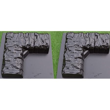 Amazon.com : Concrere Mold DIY Sold 2 pcs Round Edge Stone Concrete ...