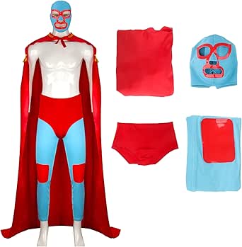 Amazon.com: Generic Nacho Libre Costume Mexican Wrestlers Cape and Head ...