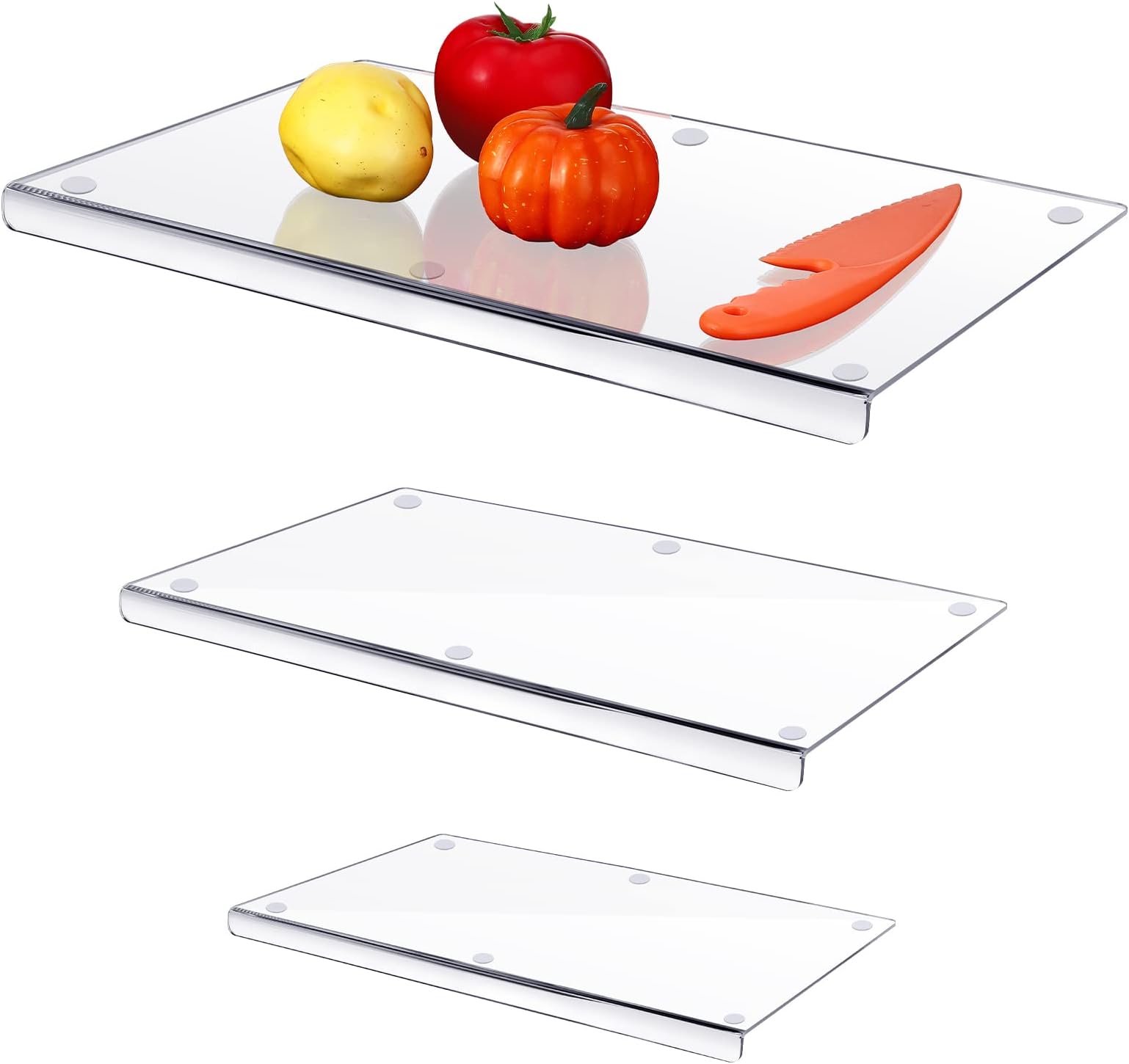 Amazon.com: Acrylic Cutting Board for Kitchen with Lip, Non Slip ...