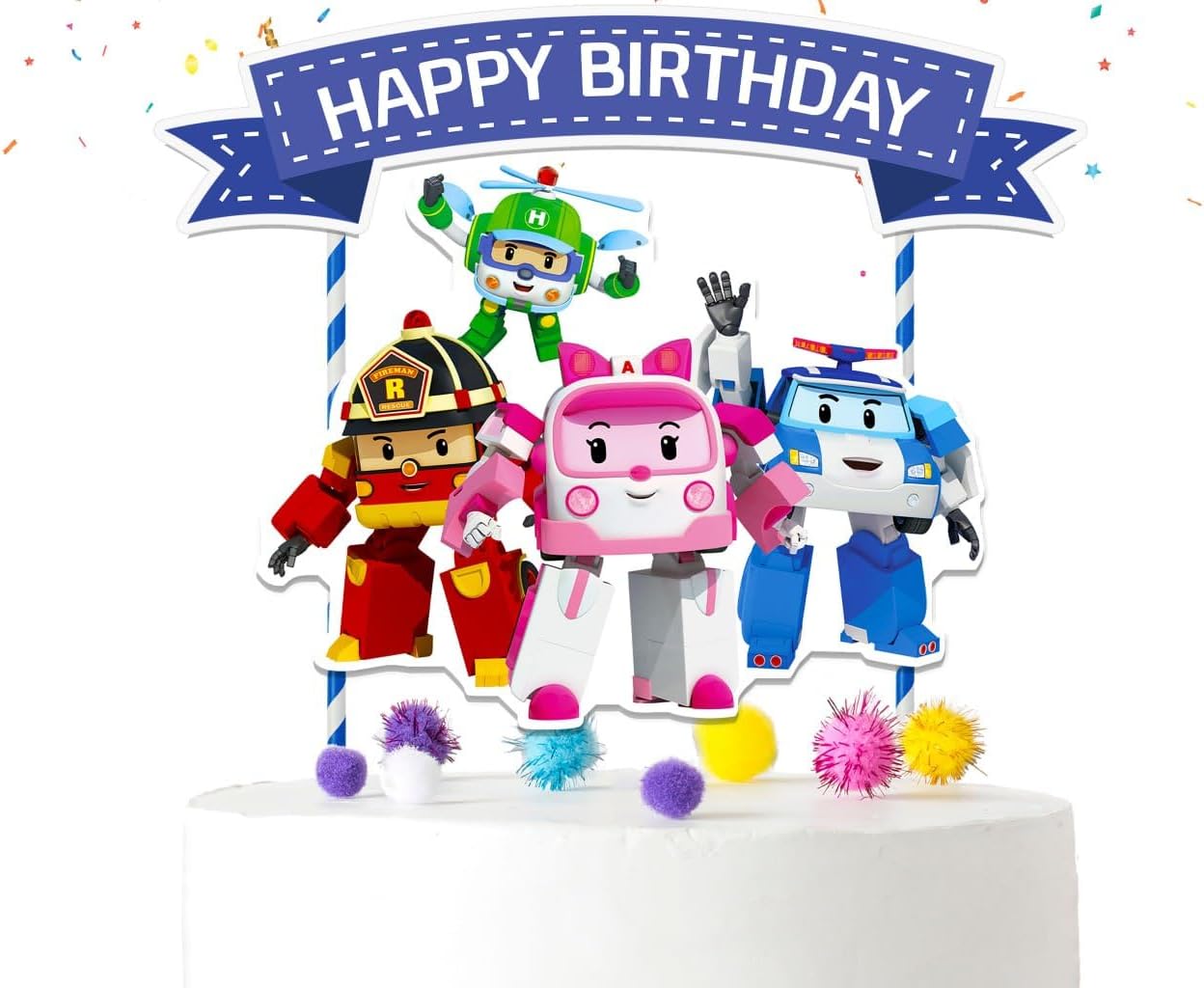 Adorable Cartoon Robocar Poli Cake Topper - Make Philippines | Ubuy