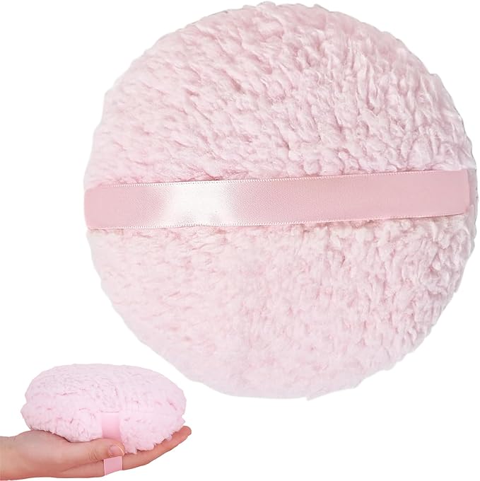 Chaofatchoy Large Puff for Body Powder - 6in x 3in Soft Washable Body ...