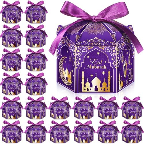 Amazon.com: Funrous 48 Pieces Eid Mubarak Boxes Ramadan Paper Candy ...