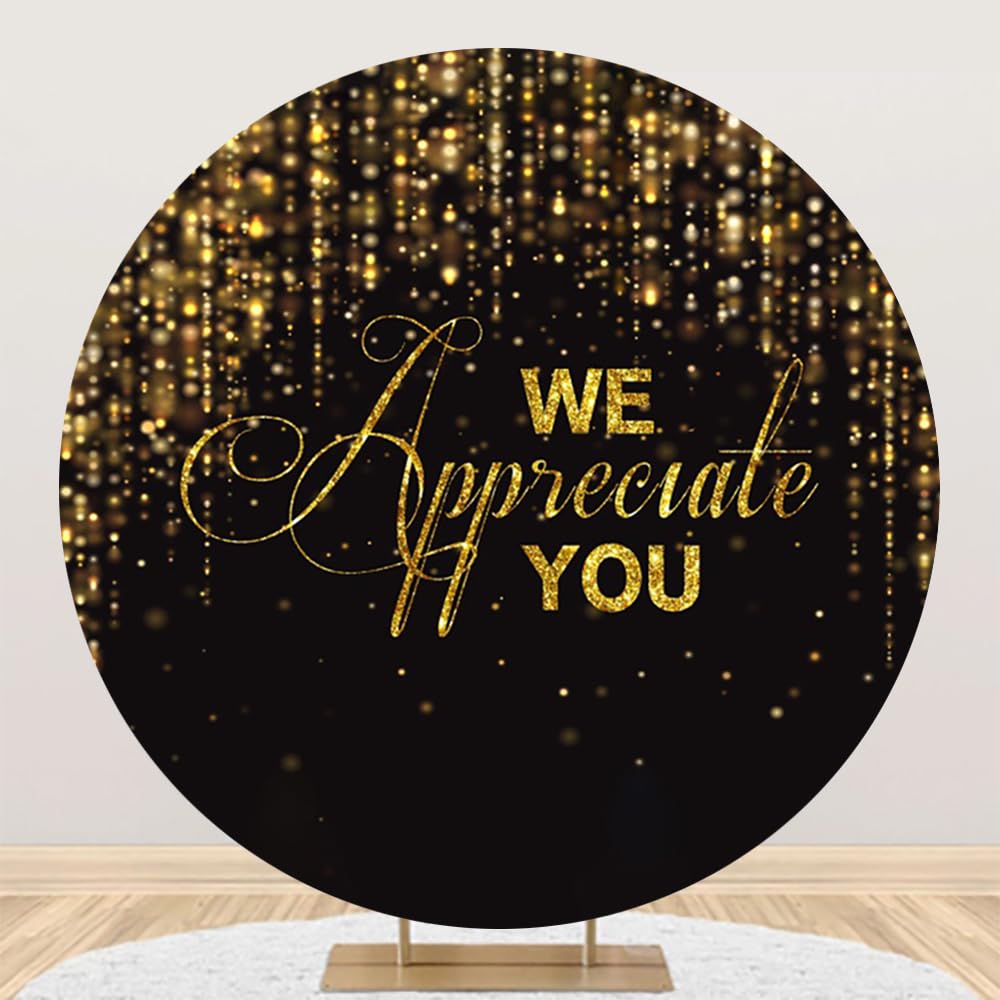 Amazon.com : DORCEV We Appreciate You Round Backdrop Cover 6.5x6.5ft ...