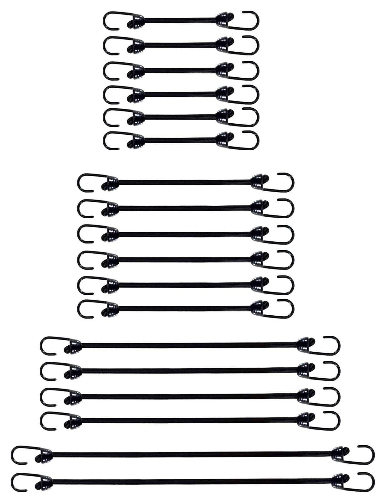 Joneaz Mini Bungee Cords with Hooks 2 inch 4 inch 6 inch 9 inch ...