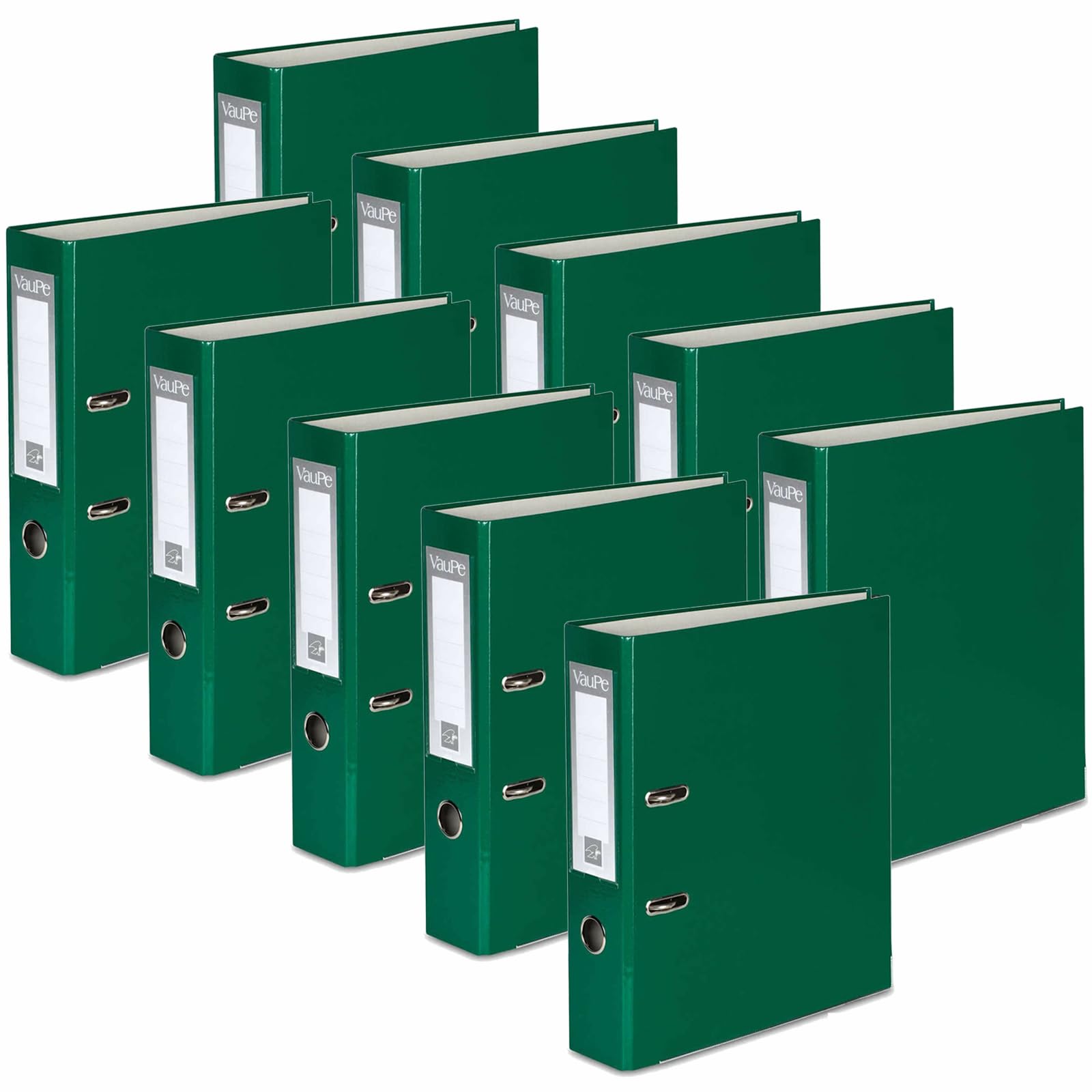 OFFICE CENTRE 10x Green A4 Large 75mm Lever Arch File Folder Metal Edge ...