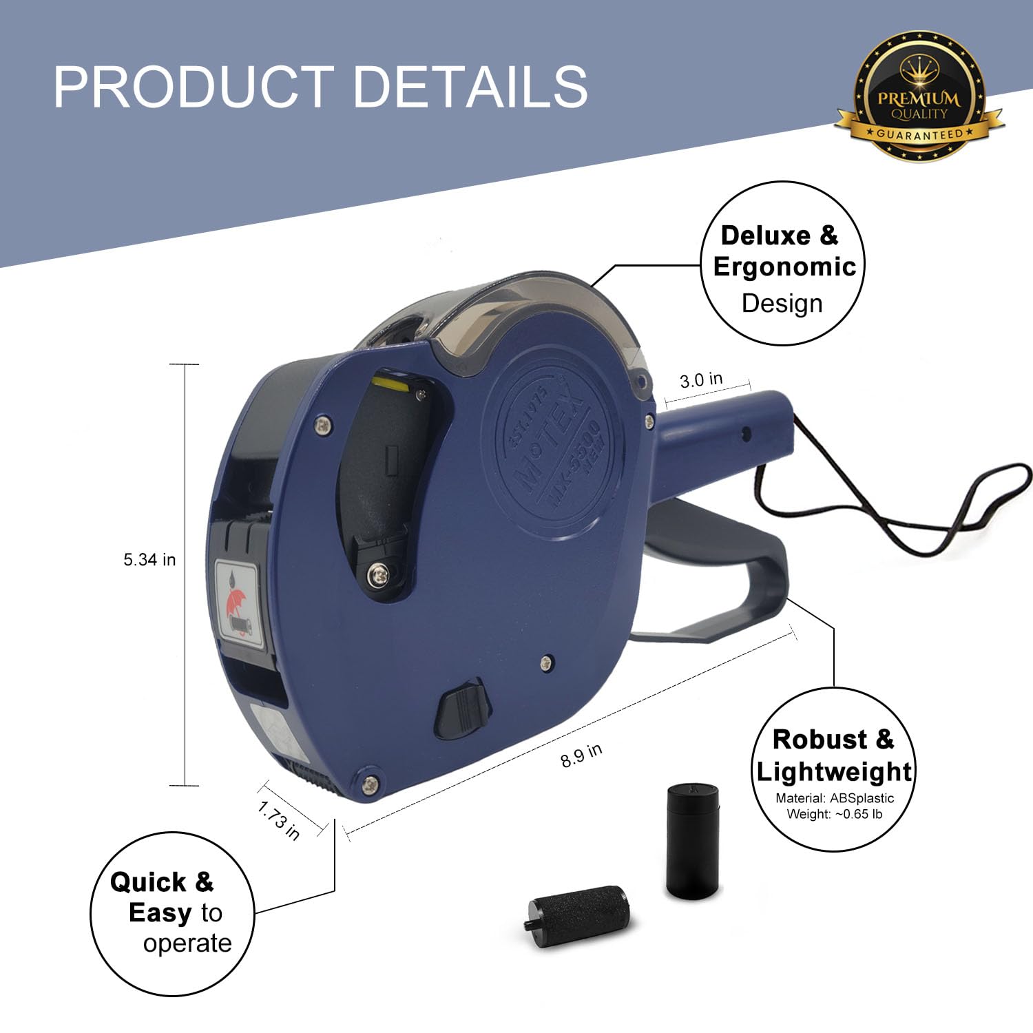 Snapklik.com : Motex MX-5500 New Version 1 Line 8 Digits Price Tag Gun ...