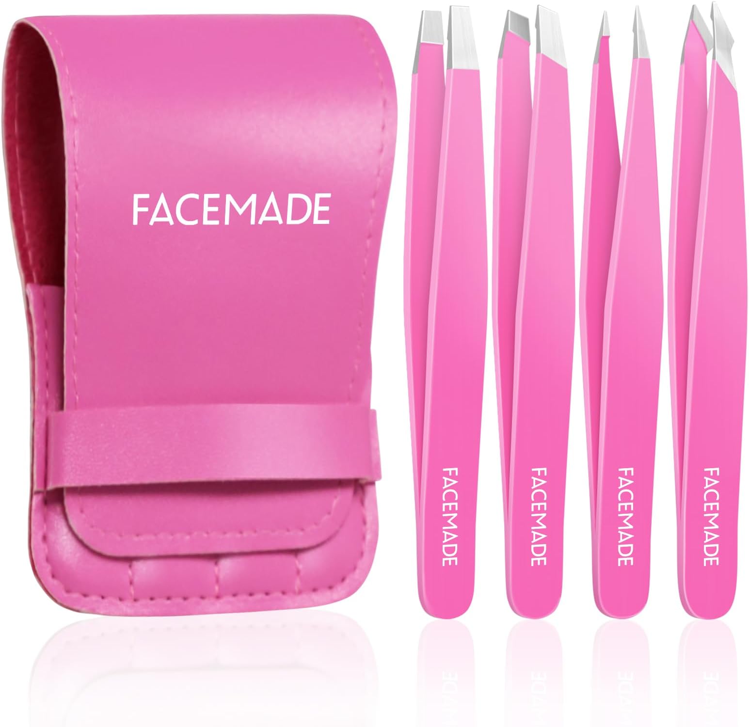 Amazon.com : FACEMADE 4 Pack Tweezers Set - Professional Stainless ...