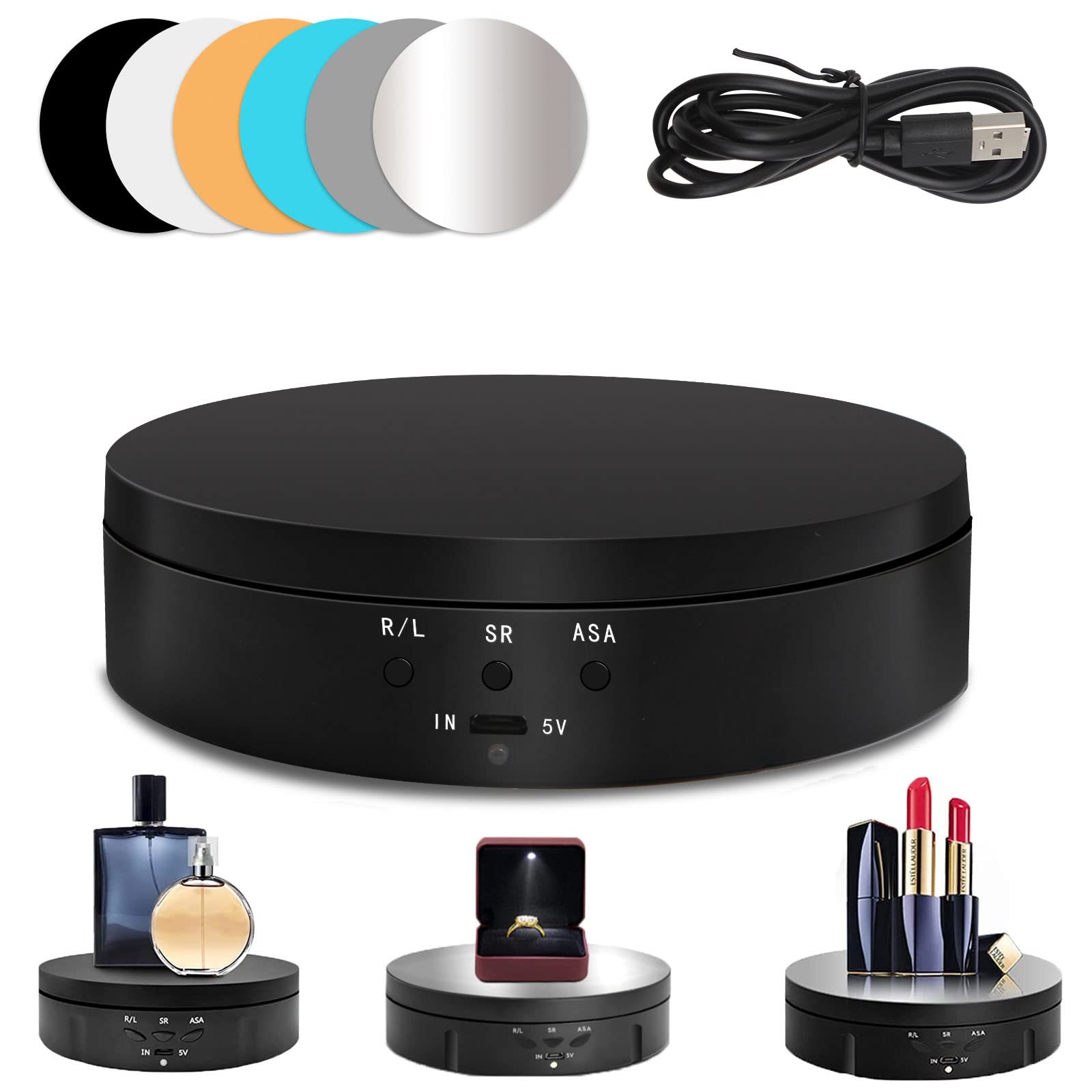 Mqforu Electric Rotating Turntable For Photography Display Turntable ...