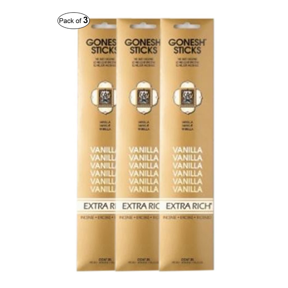 Amazon.com: Gonesh Incense Sticks – Vanilla (Pack of 3) : Home & Kitchen