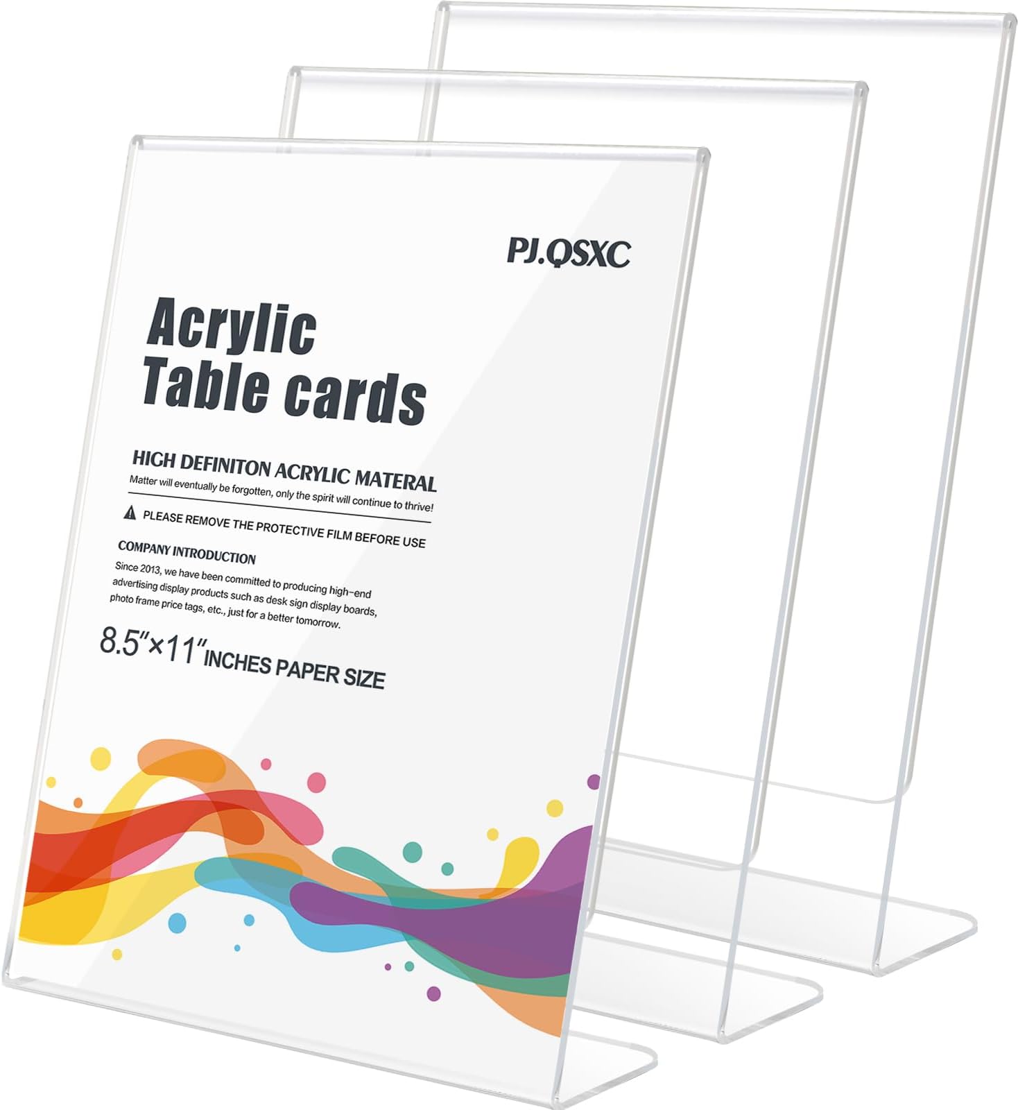 Amazon.com: Acrylic Sign Holder 8.5*11 Inches，Slanted Back Clear ...