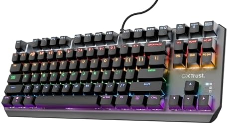 Trust Gaming GXT 867 Acira 60% Mechanical Keyboard UK Layout, RGB ...