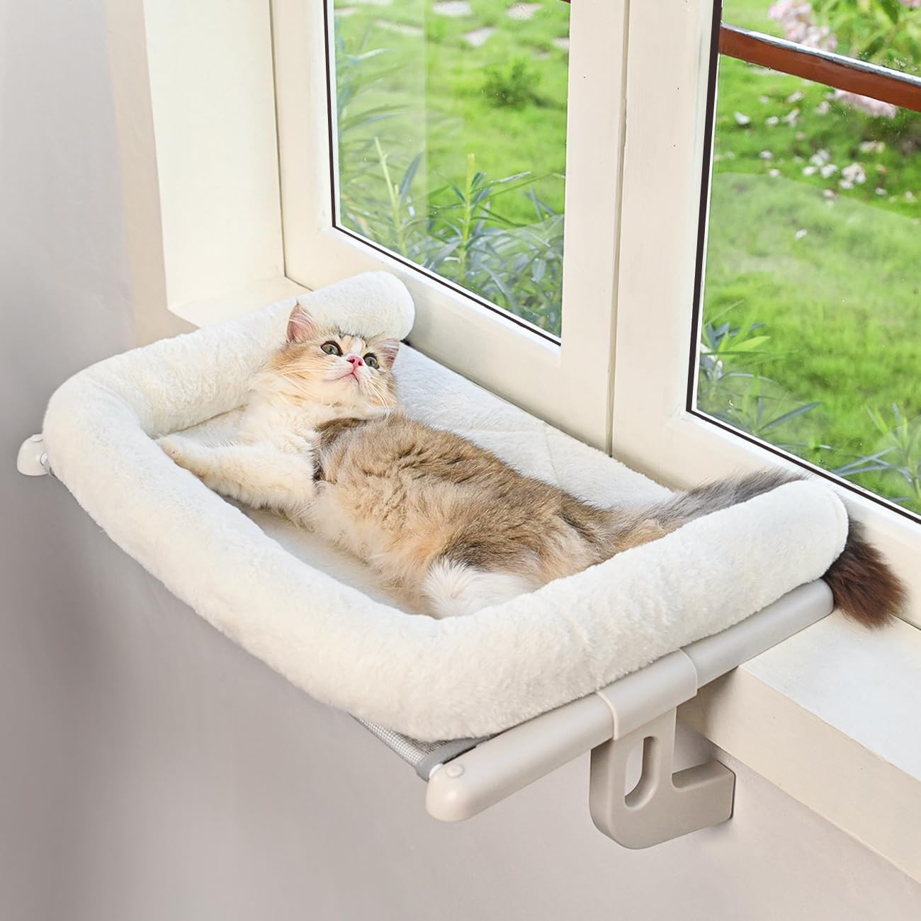 Amazon.com : Zoratoo Cat Window Sill Perch with Large Bolster, Easy to ...