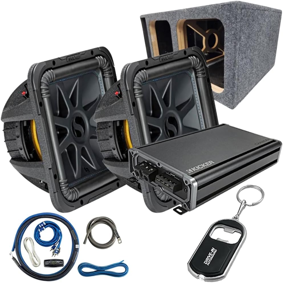 Amazon.com: KICKER Pair of 44L7S122 Solo-Baric 12" Subwoofer with ...