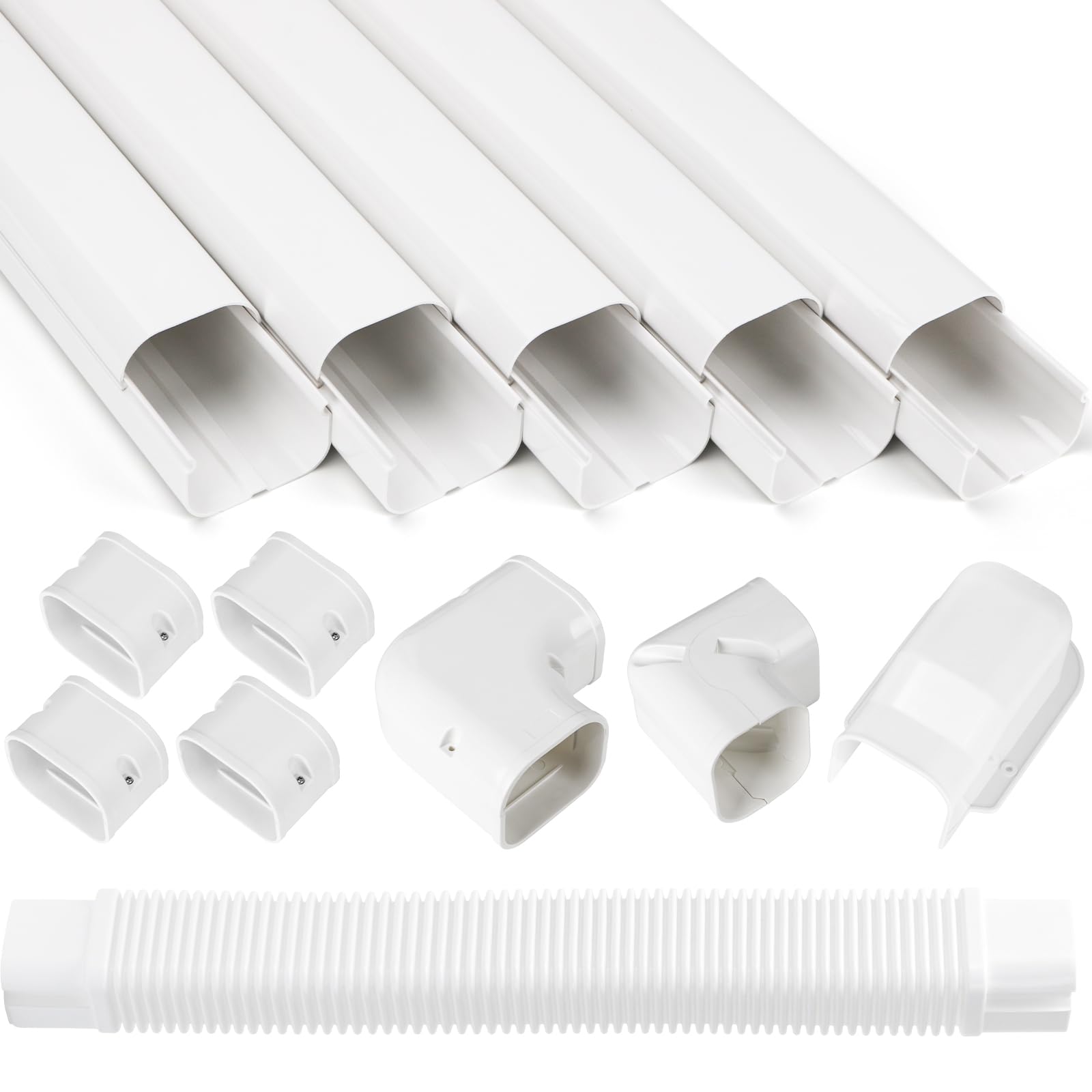 Snapklik.com : Mini Split Line Set Cover Kit 3"W 10Ft Air Conditioners ...