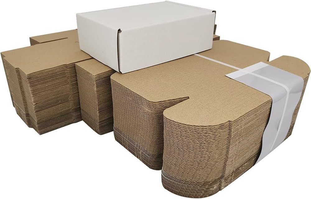 Buy CH-BOX 50 Pack 15.2x10.2x5.1cm Small Corrugated Cardboard Postal ...