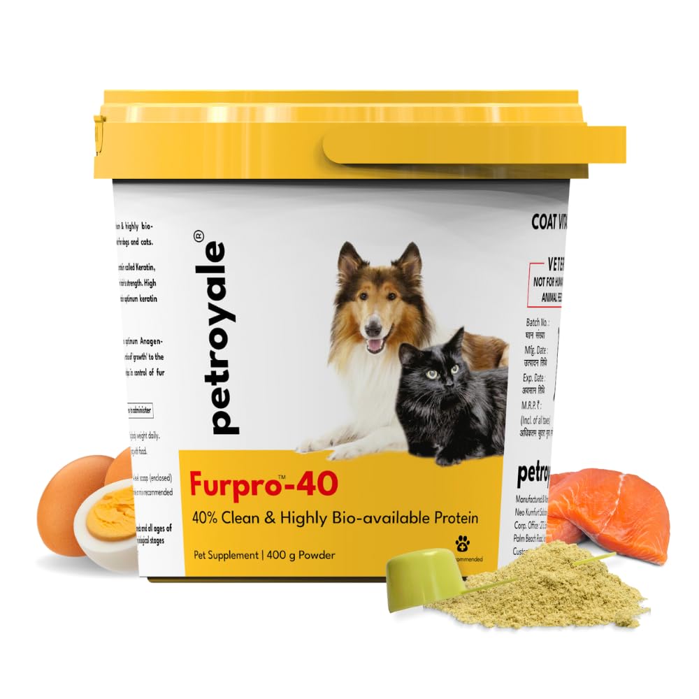 Buy Petroyale Furpro-40 Dog Protein Powder Supplement - Dog Skin & Coat ...