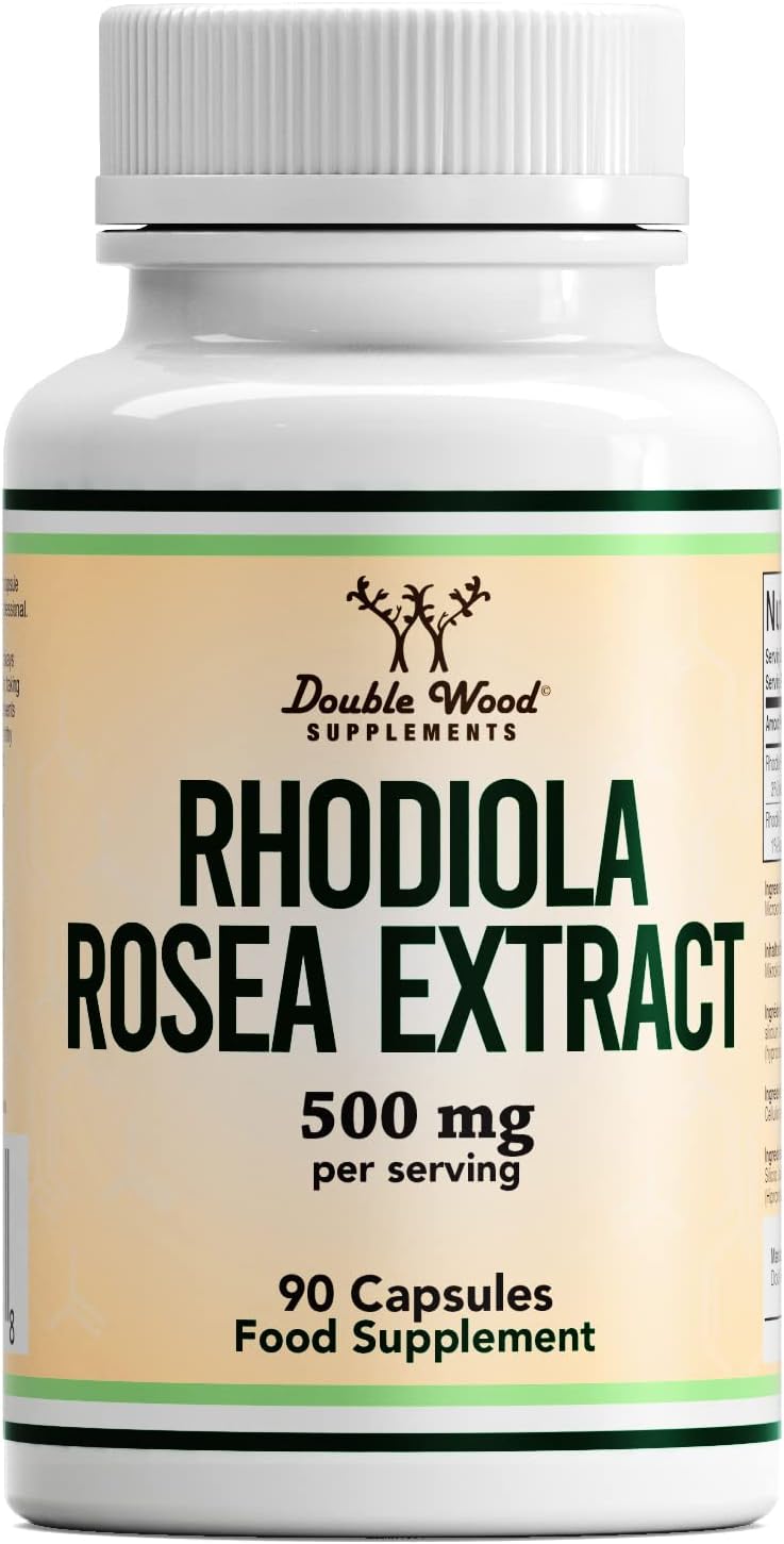 Double Wood Rhodiola Rosea | 90 Servings of 500mg Rhodiola Rosea ...