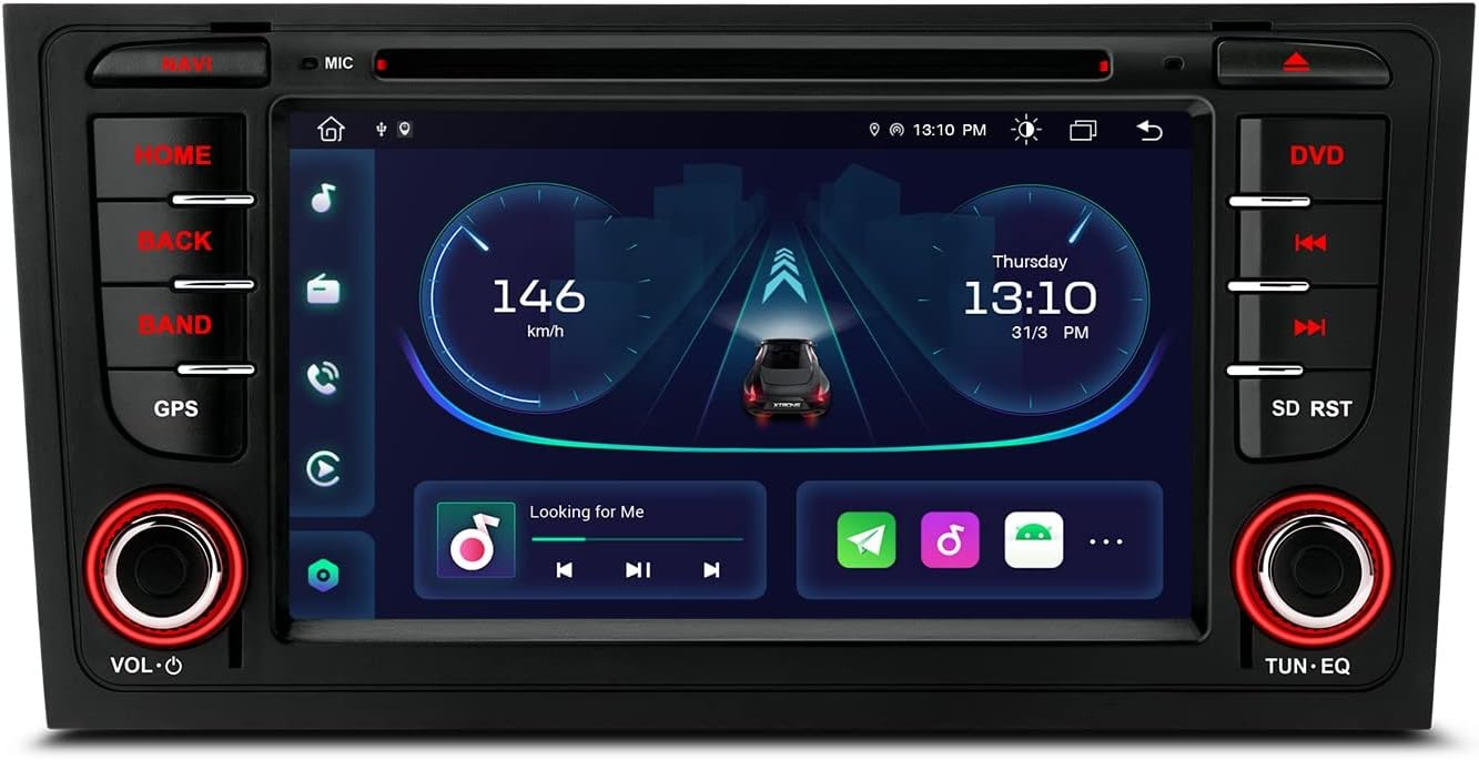 XTRONS Octa Core Android 11 Car Stereo DVD Player 7 Inch GPS Navigation ...