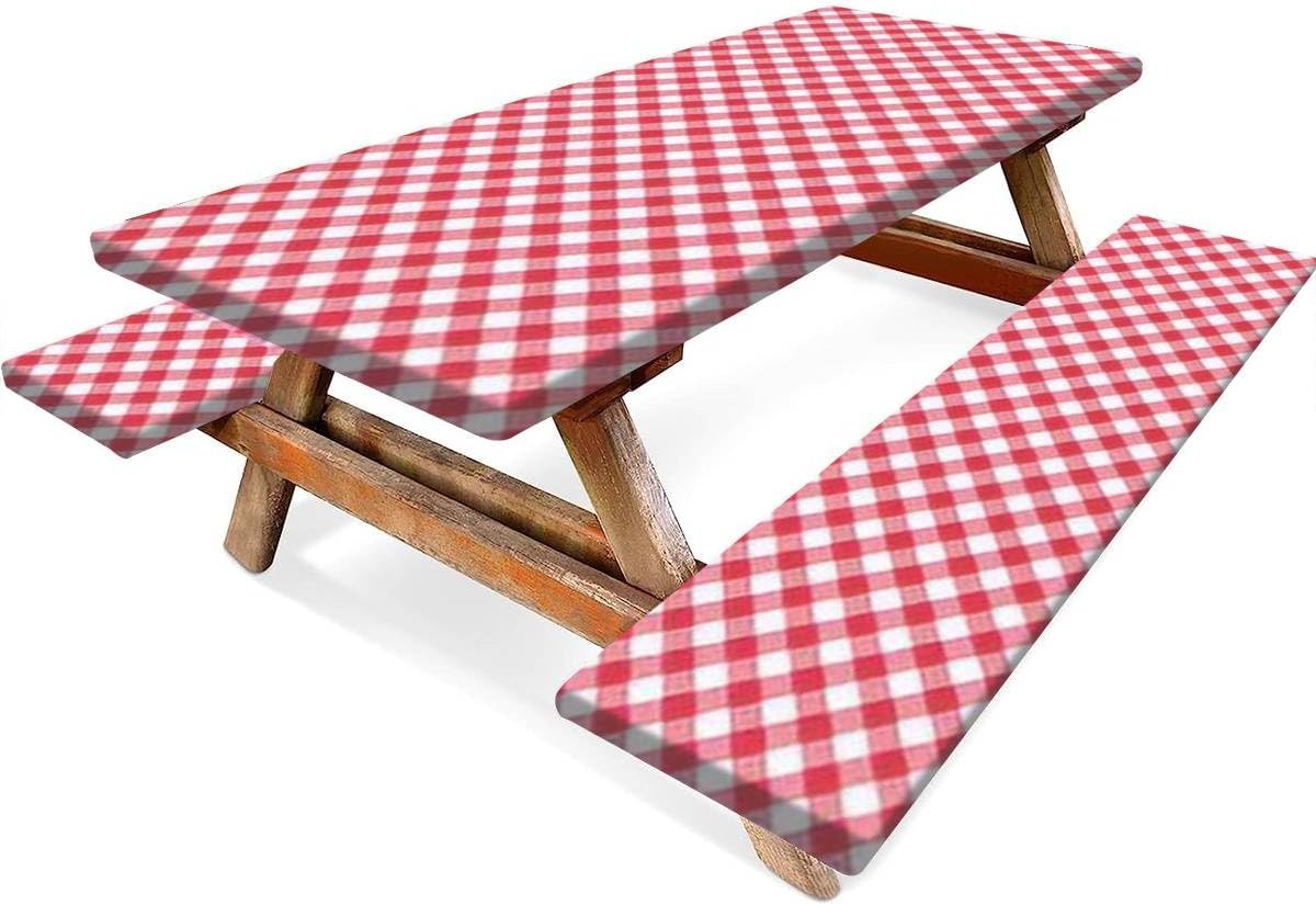 Picnic Table Cover with Bench Covers 3 Piece Set Seamless diagonal ...