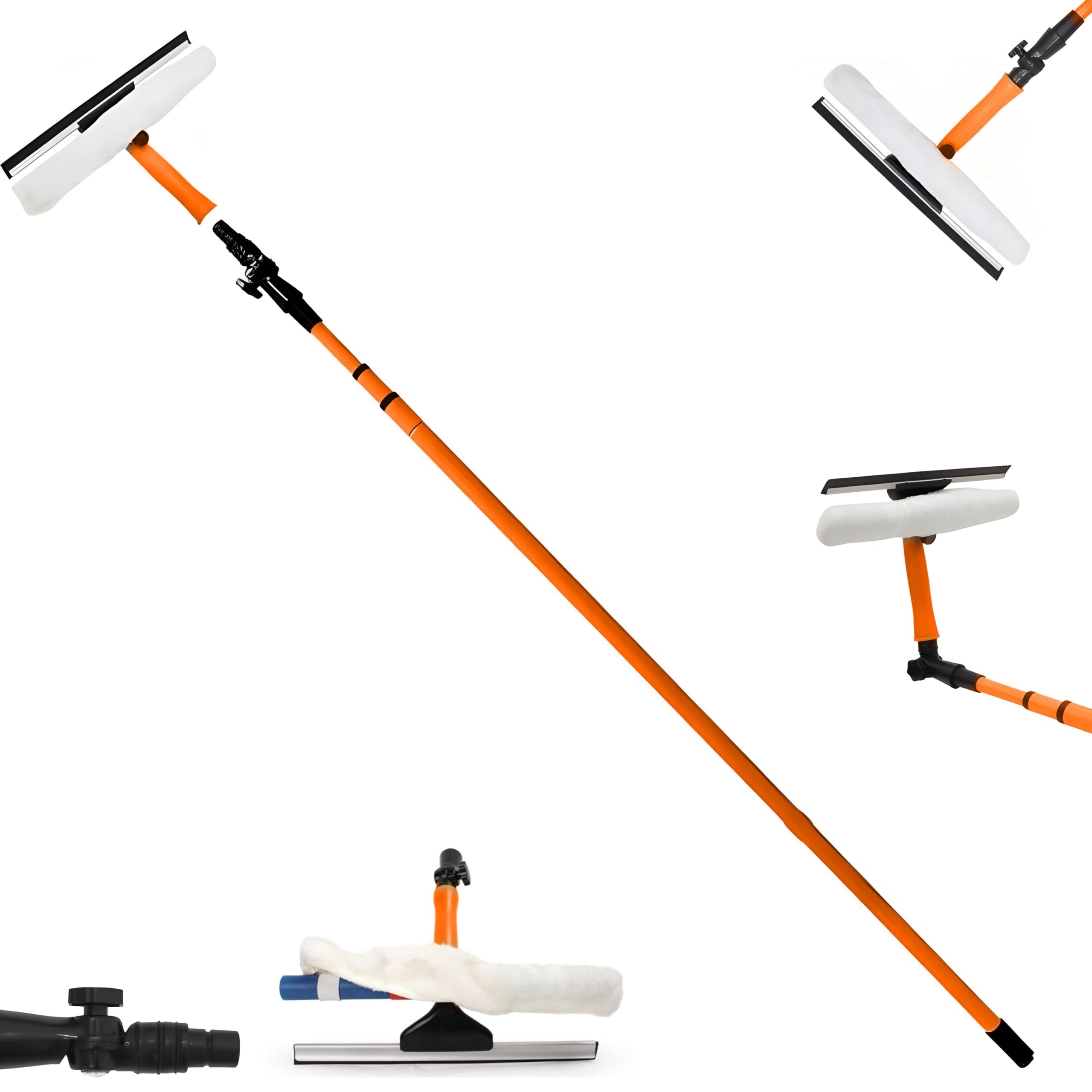 3.5M Telescopic Window Cleaner Heavy Duty Extendable Glass Cleaning ...