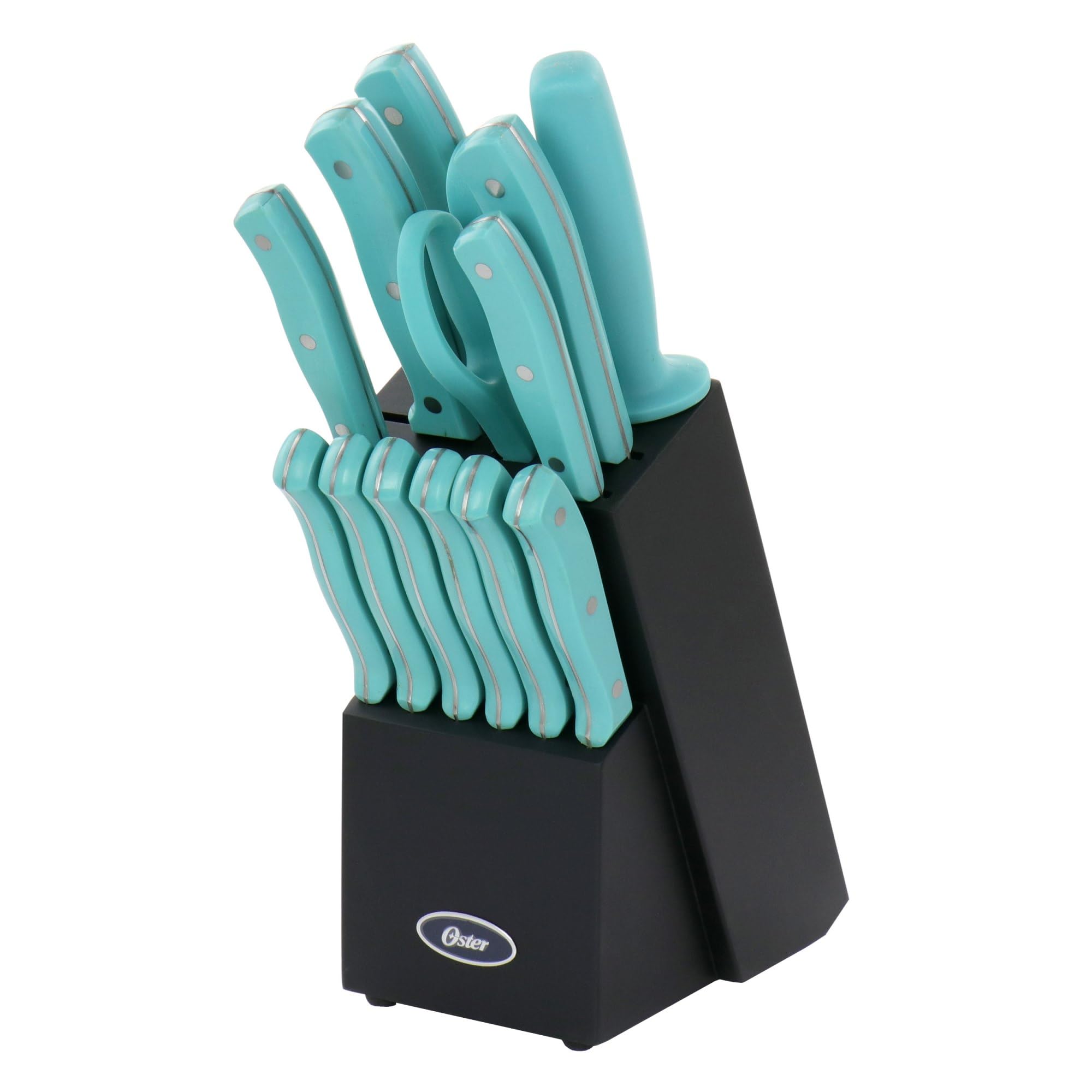 Amazon.com: Oster Evansville 14 Piece Stainless Steel Kitchen Knife ...