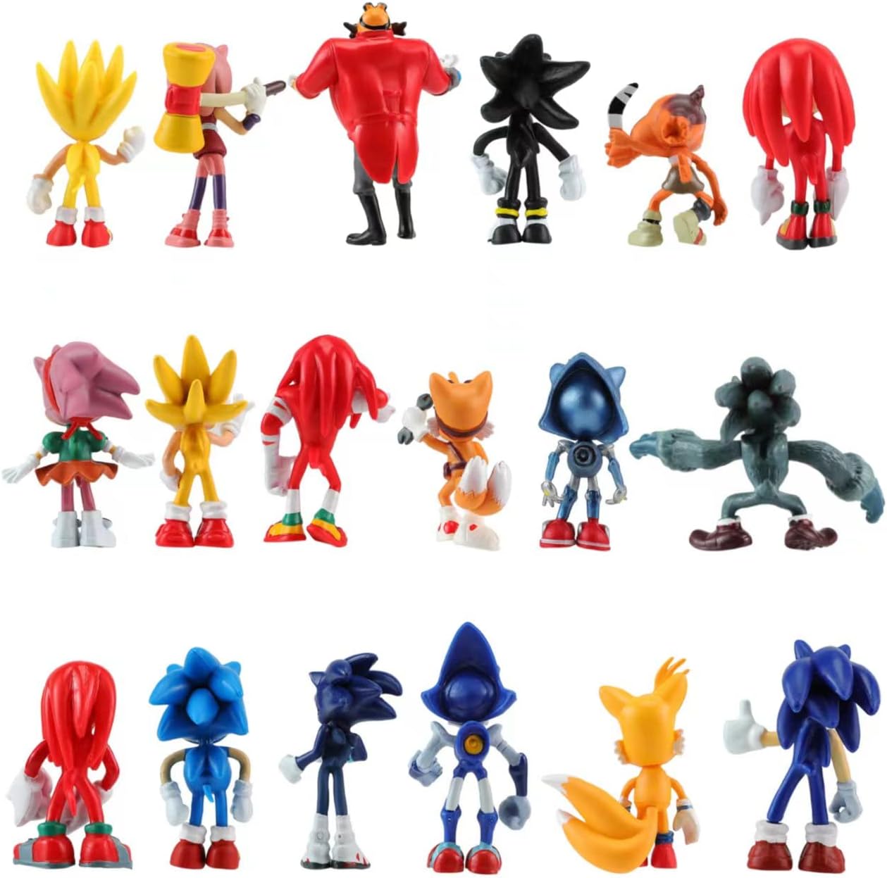 Buy 18 pcs Cartoon Character Toys Action Figures 2.4-3.1inch, Party ...