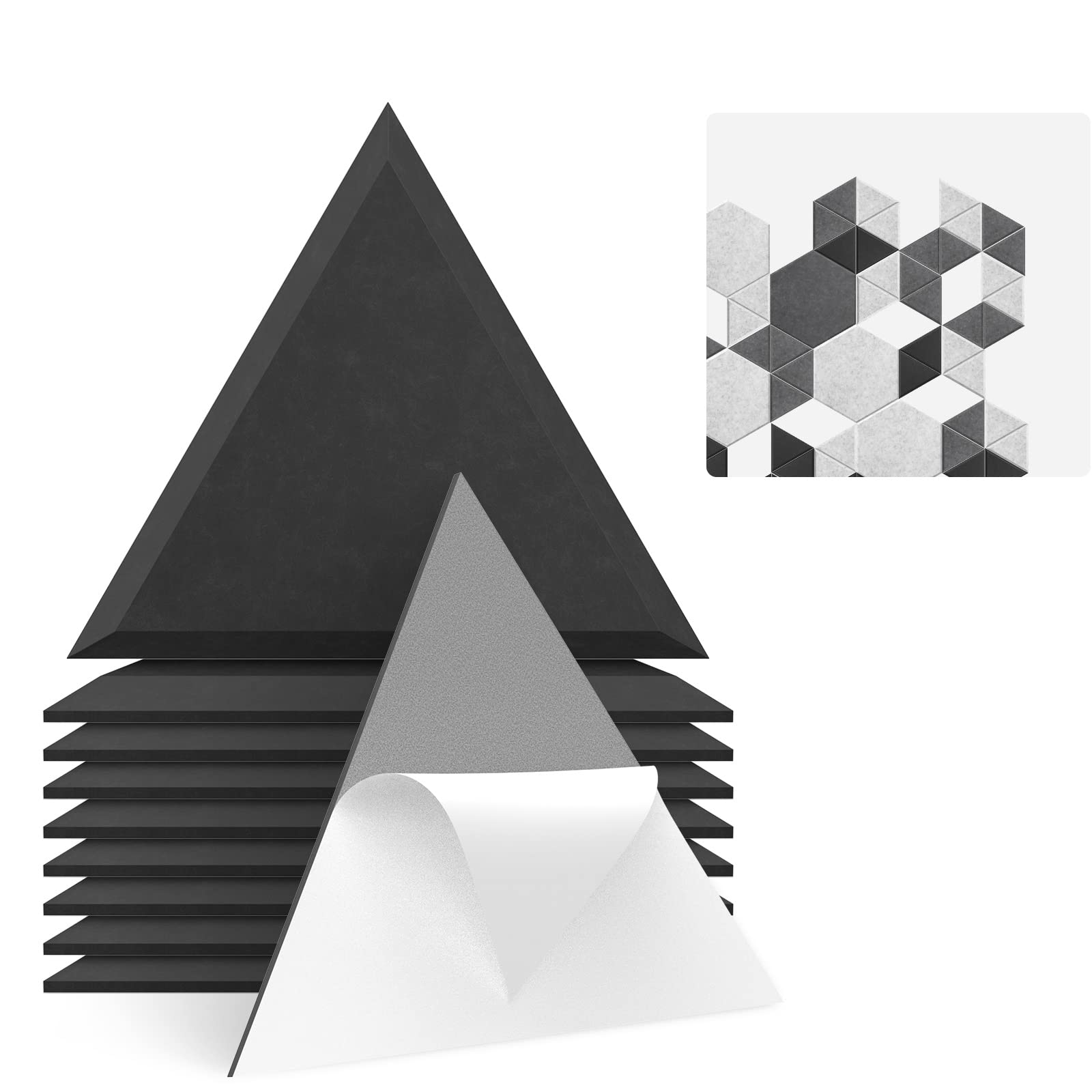 Snapklik.com : JBER Triangle Acoustic Panels Beveled Edge Sound Proof ...