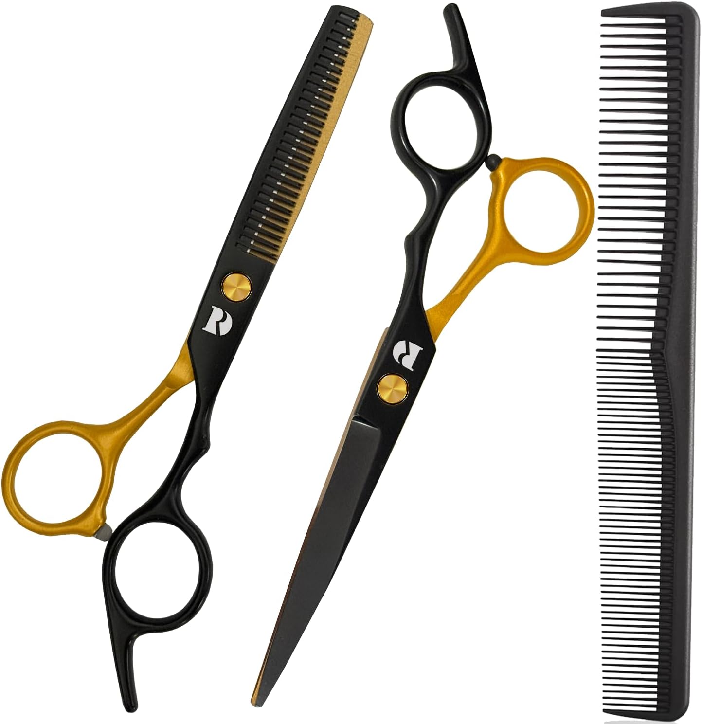 Amazon.com : Hair Cutting Scissors Thinning Shears and Comb Set, 2 Pack ...