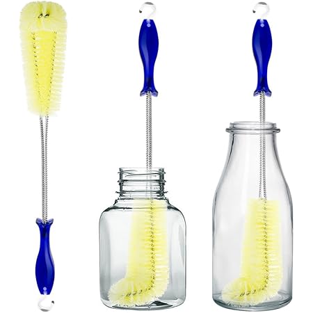 Amazon.com: Long Bottle Brush Cleaner, Flexible Bottle Scourer (Foam ...