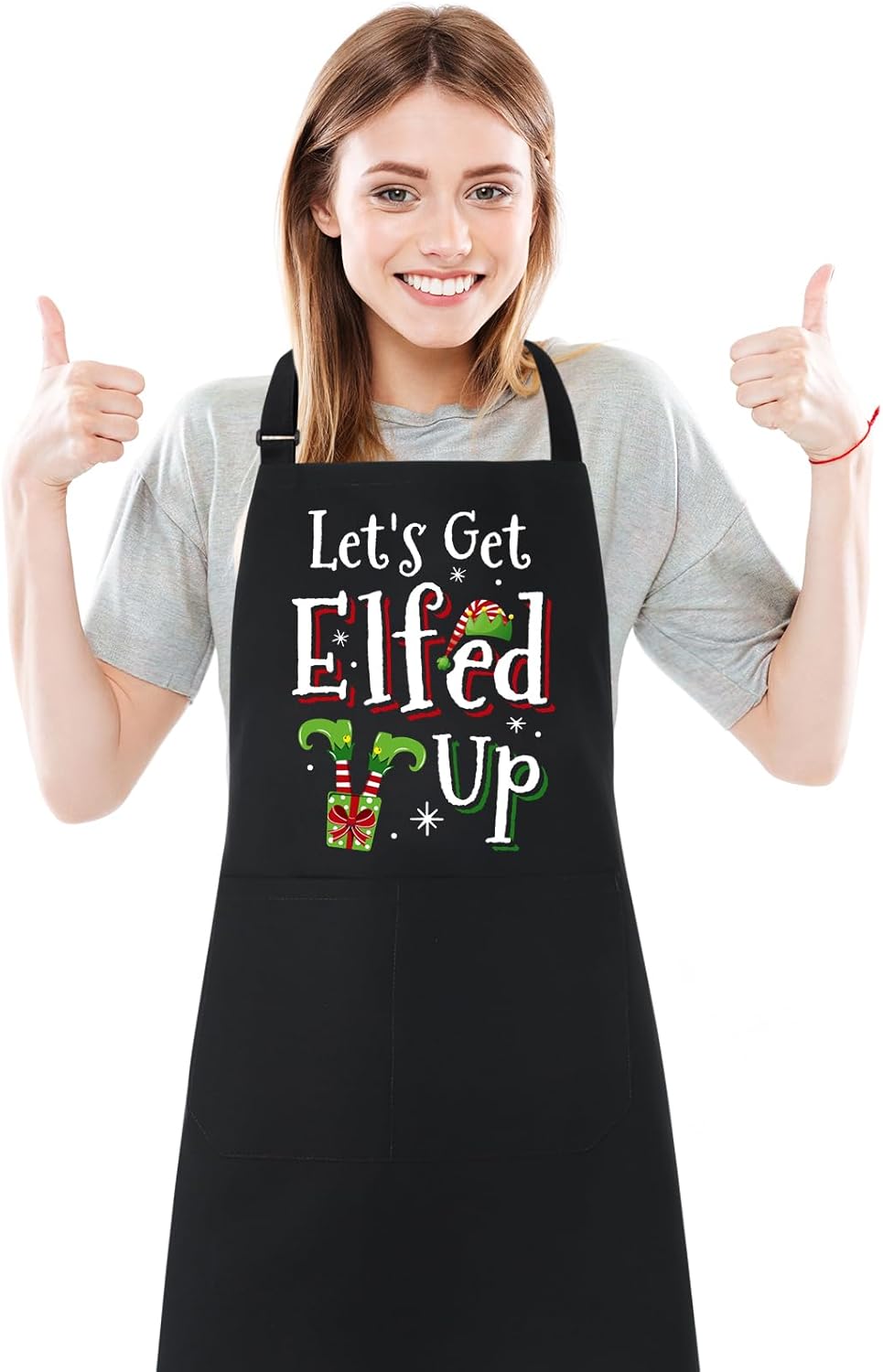 Amazon.com: XLSXEXCL Funny Christmas Aprons, Adjustable Kitchen Cooking ...