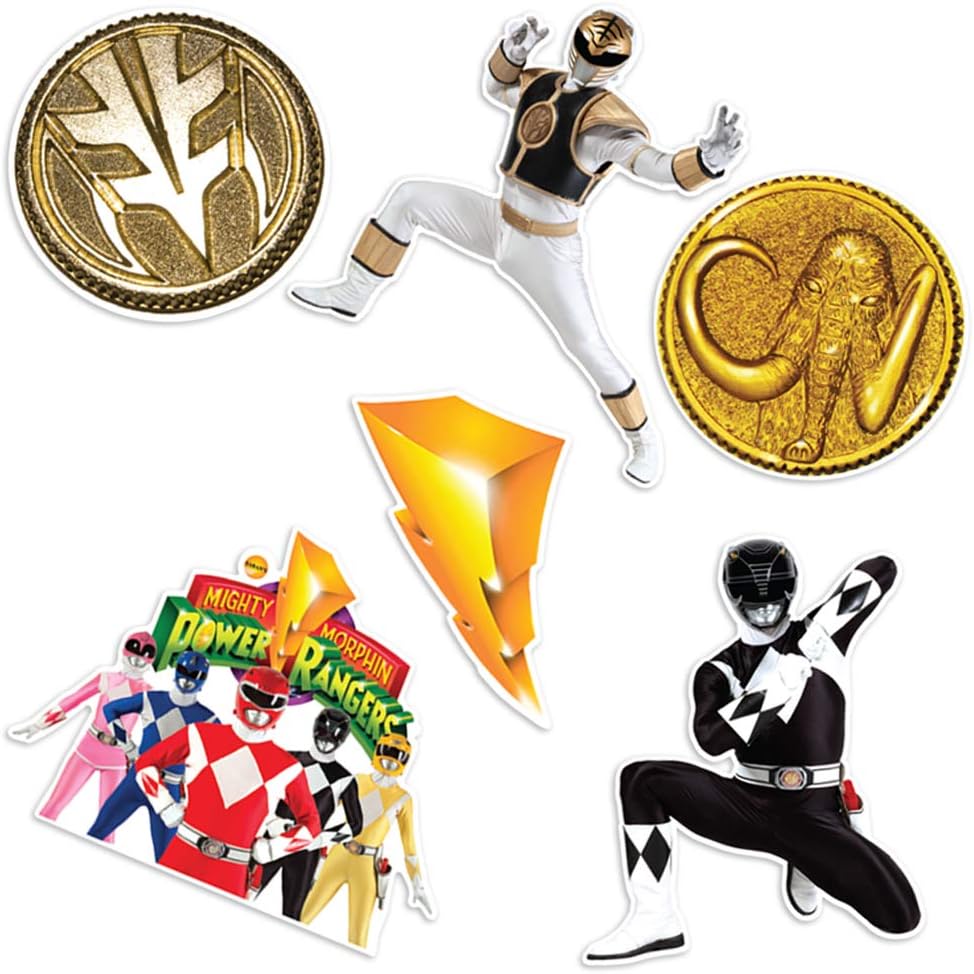 Amazon.com: Popfunk Power Rangers Collectible Stickers with Black and ...