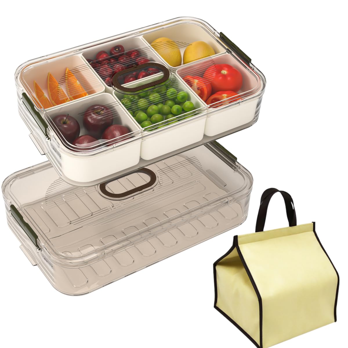 Amazon.com: SW FUTURE 2 Pcs Snackle Box Container, Stackable Snack tray ...