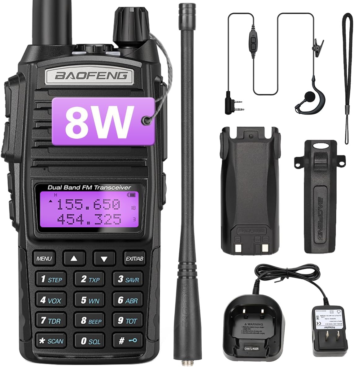 Amazon.com: BaoFeng UV-82HP High Power Dual Band Radio: 136-174mhz (VHF ...