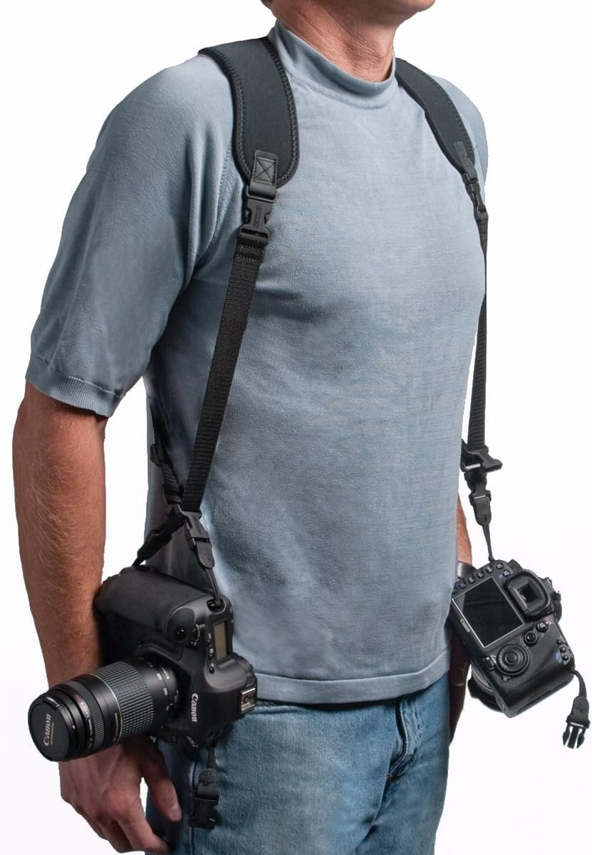 Amazon.com : OP/TECH USA Dual Camera Harness – Comfortable Neoprene SLR ...