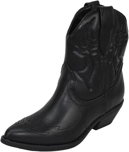 Amazon.com: Soda Women Cowgirl Cowboy Western Stitched Ankle Boots ...