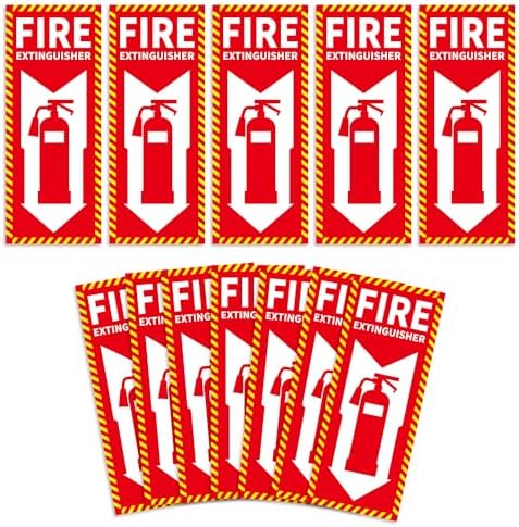 Amazon.com: 12pcs Fire Extinguisher Stickers, 12x4.7 5 Mil Self ...