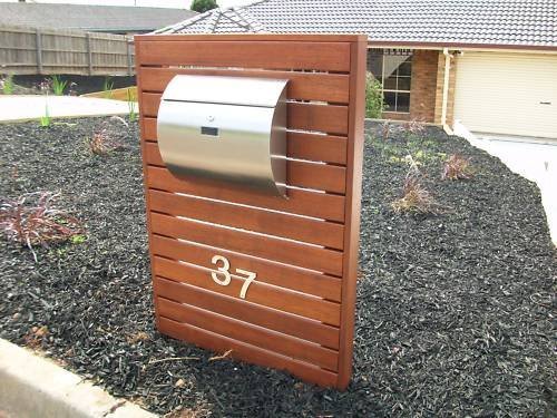 MPB1402 Semi Curve Lockable Mailboxes Stainless Steel Mail Boxes Modern ...