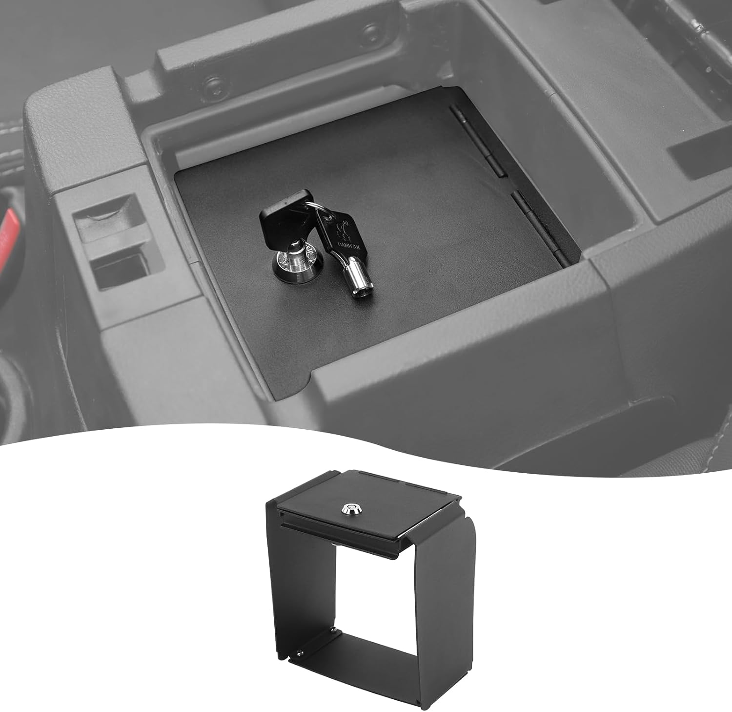 Amazon.com: Hoolcar Center Console Armrest Locking Storage Safe Box ...