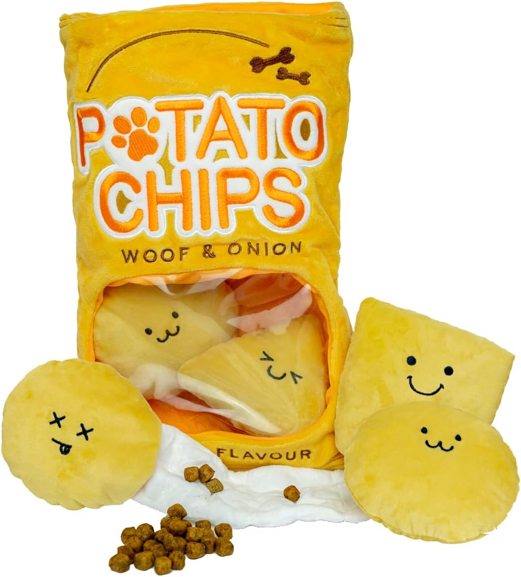 PAWS MANIA Interactive Dog Puzzle Toy (Potato Chips) : Amazon.co.uk ...