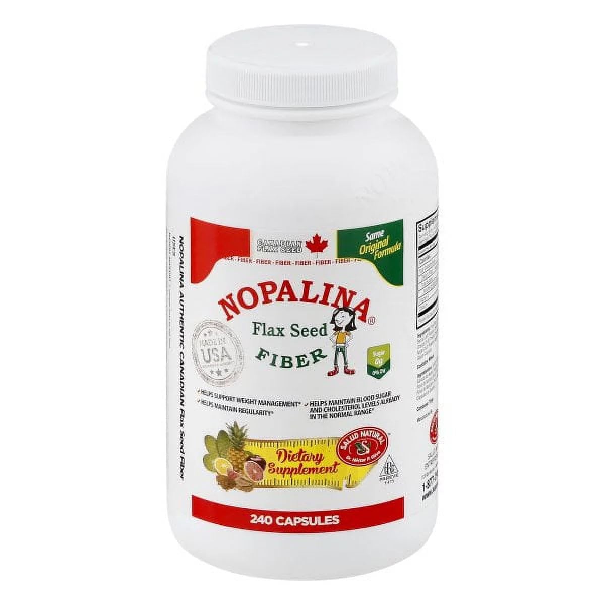 Amazon.com: Nopalina Linaza Seed Plus Cápsulas 240 Cápsulas : Salud y Hogar