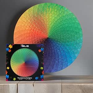 Amazon.com: 500 Pieces Round Jigsaw Puzzles - CMY Cubes - Rainbow ...