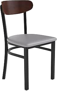 Amazon.com - Flash Furniture Wright Commercial Dining Chair - Walnut ...