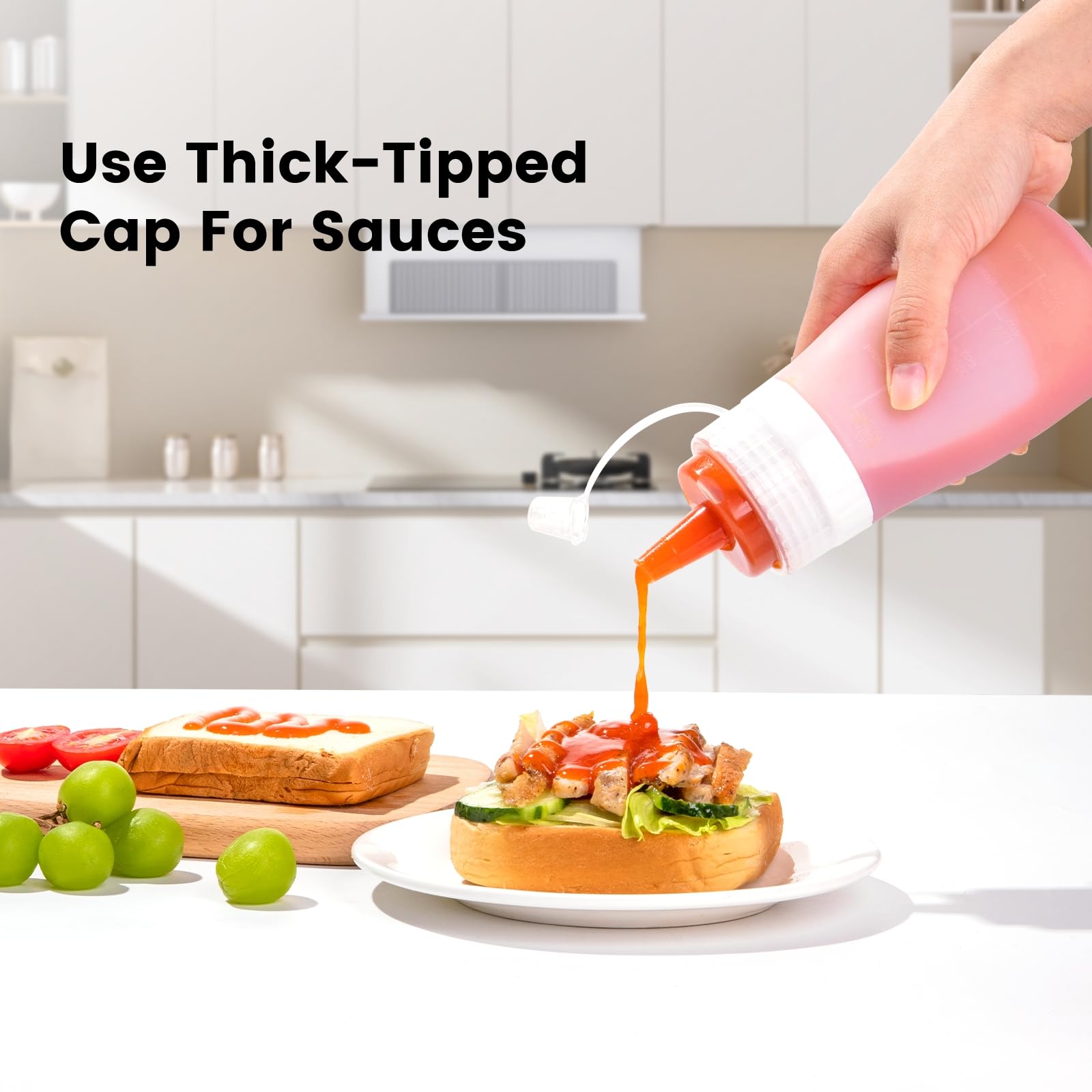 Snapklik.com : Mrsdry Condiment Squeeze Bottles, 12 Oz Silicone Squeeze ...